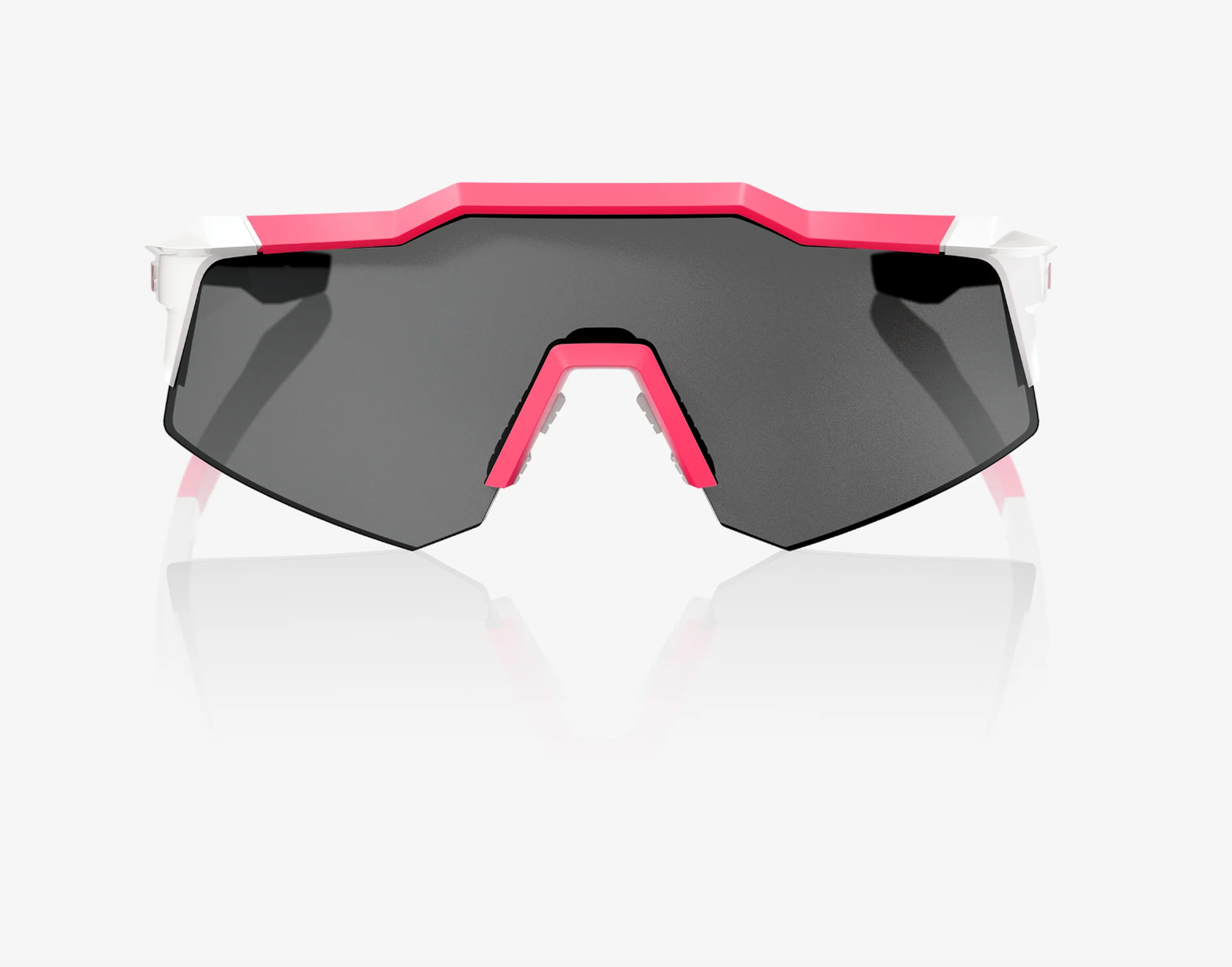 Shop 100% Speedcraft XS Puddy Pink White Sunglasses | Smoke Lens ...